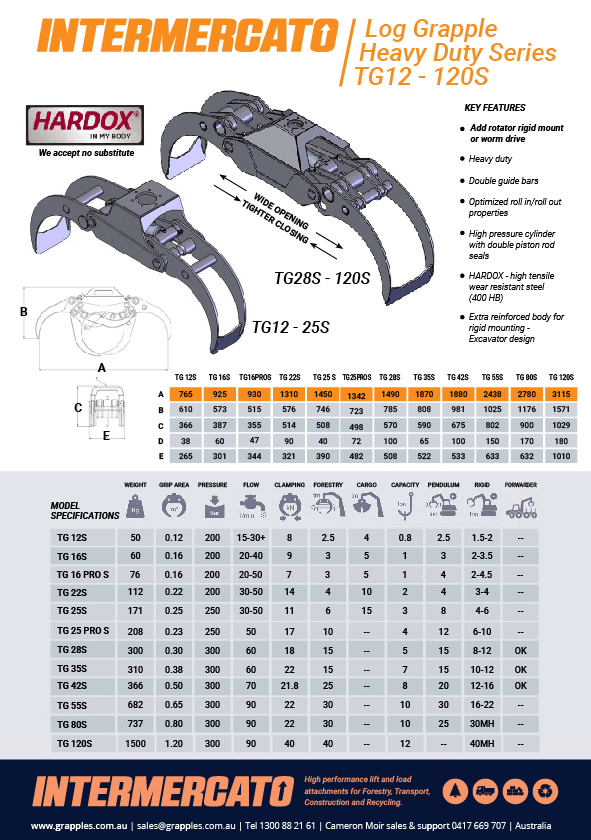 Excavator Log Grapples - Log Grapples - for Excavators
